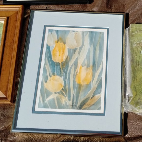 Original | Art | Signed Original Tulips Watercolor Work On Paper In ...